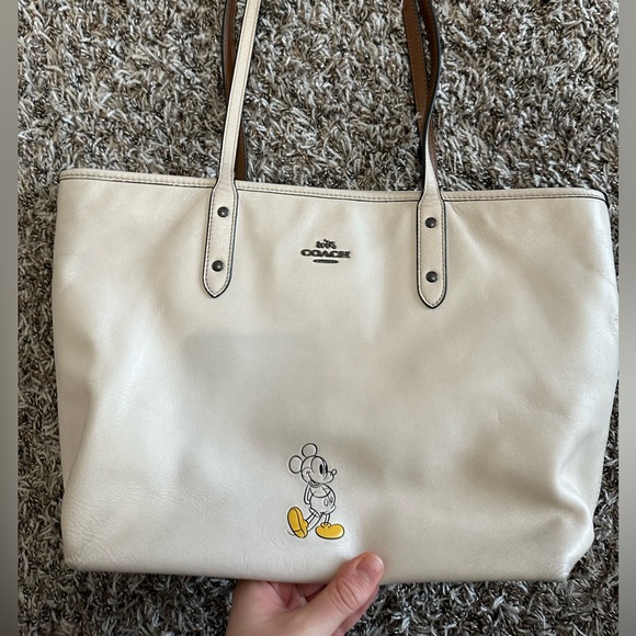 Coach | Bags | Coach X Disney Mickey Mouse Purse White And Yellow ...